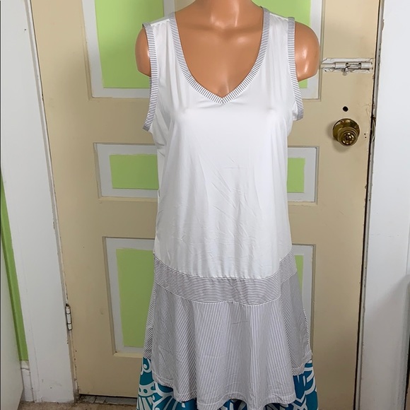 Merrell | Dresses | Merrell Tennis Dress Light Weight Gray Stripes M ...